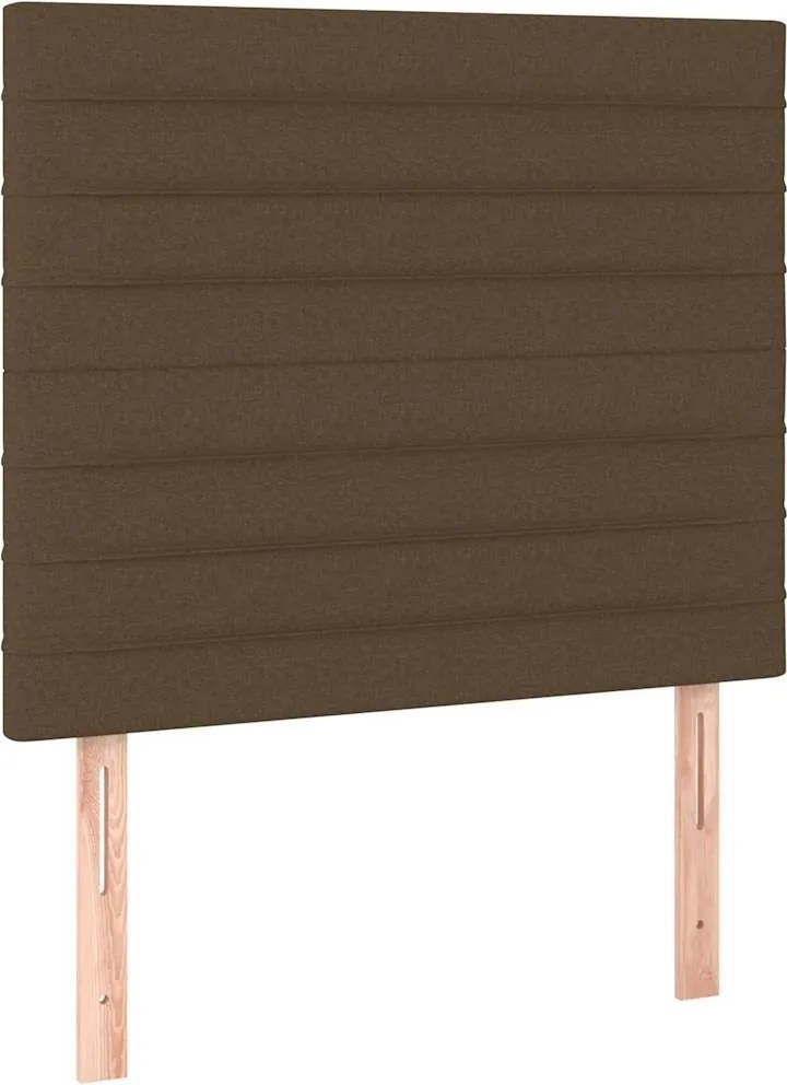 Box spring postel s matrací tmavě hnědá 100 x 200 cm textil 3131492