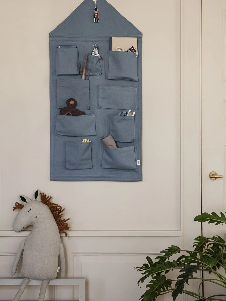 ferm LIVING Dětský dekorativní polštářek Sleepy Horse, krémová barva, textil