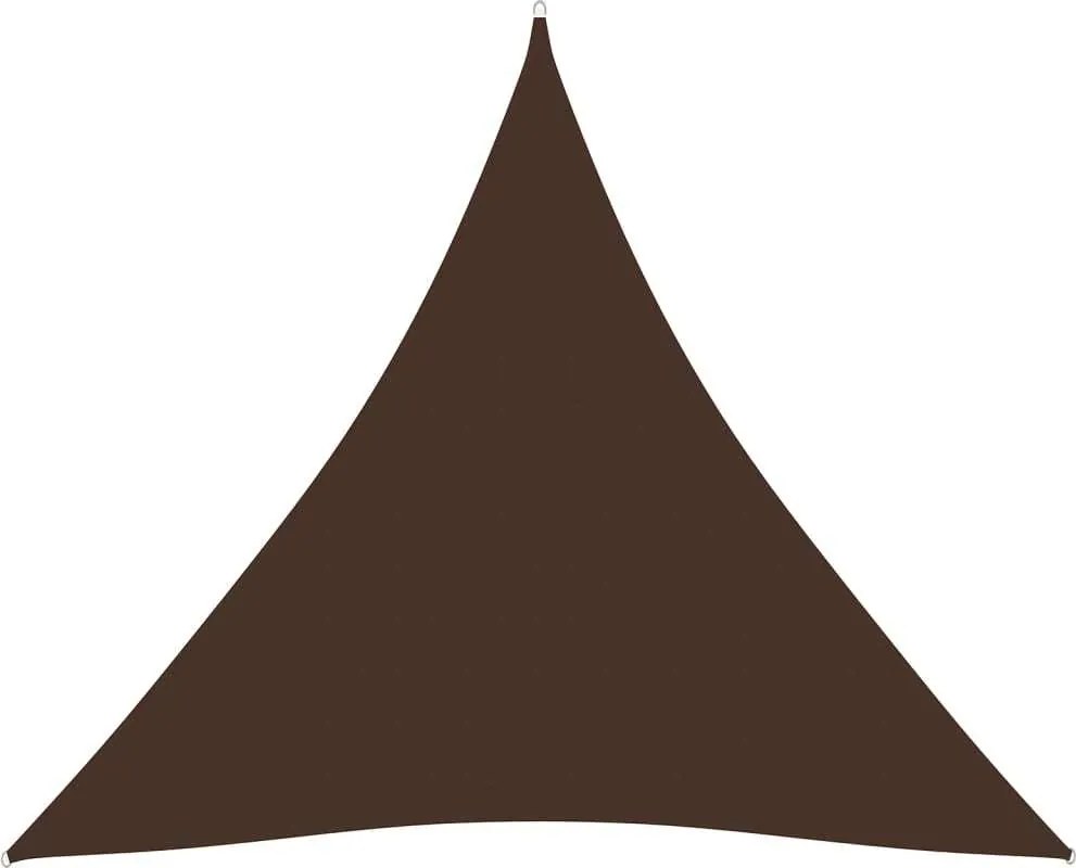 vidaXL Stínící plachta oxfordská látka trojúhelník 3,6x3,6x3,6 m [42300] Barva: Hnědá