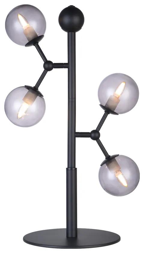 Stolní lampa Atom - kouřová