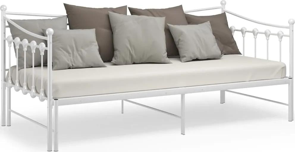 vidaXL Rám vysouvací postele/pohovky kovový 90 x 200 cm [324759] Barva: Bílá