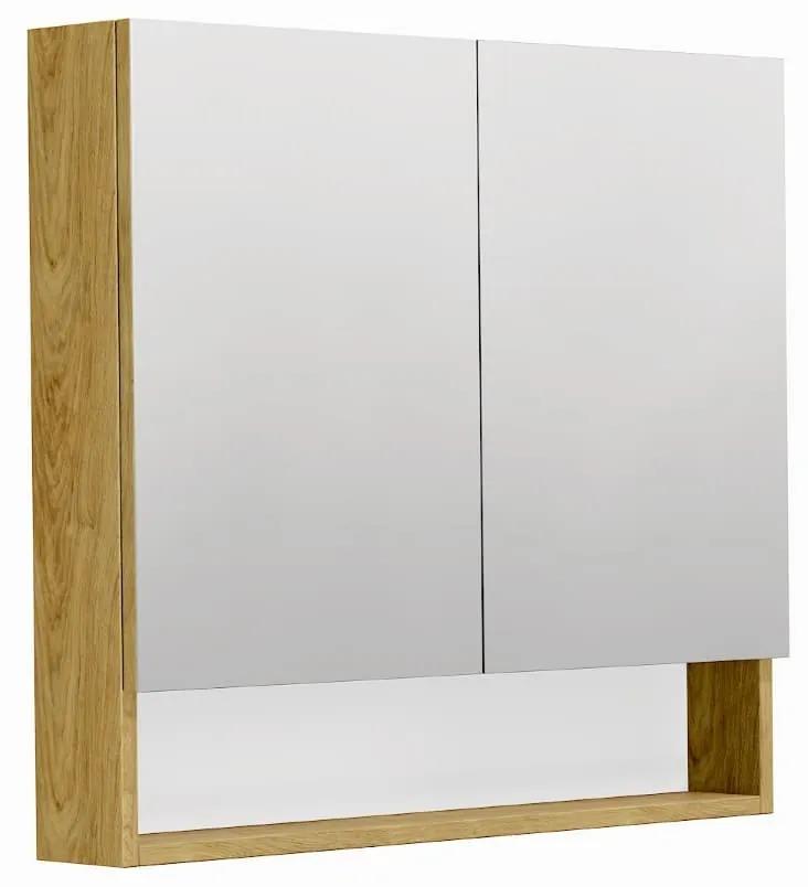 Zrcadlová skříňka SAT Cubeway 14x72 cm lamino dub hickory GALCU80DH