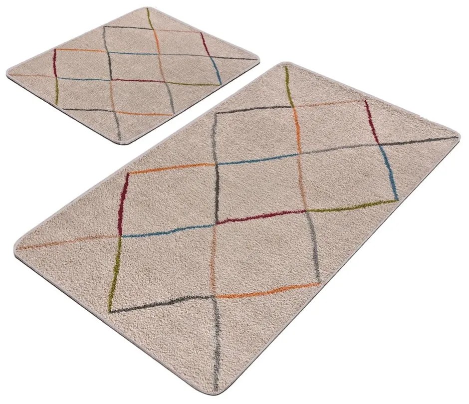 Béžové koupelnové předložky v sadě 2 ks 60x100 cm – Mila Home