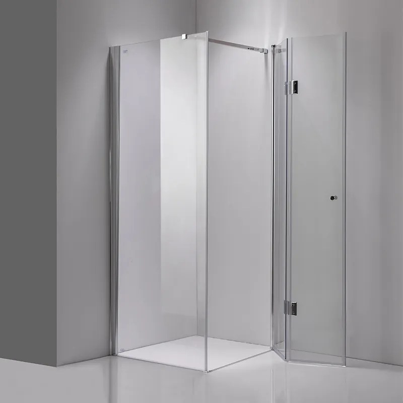 BPS-koupelny Čtvercový sprchový kout HYD-SK1180B 90x90 chrom/transparent - bez vaničky