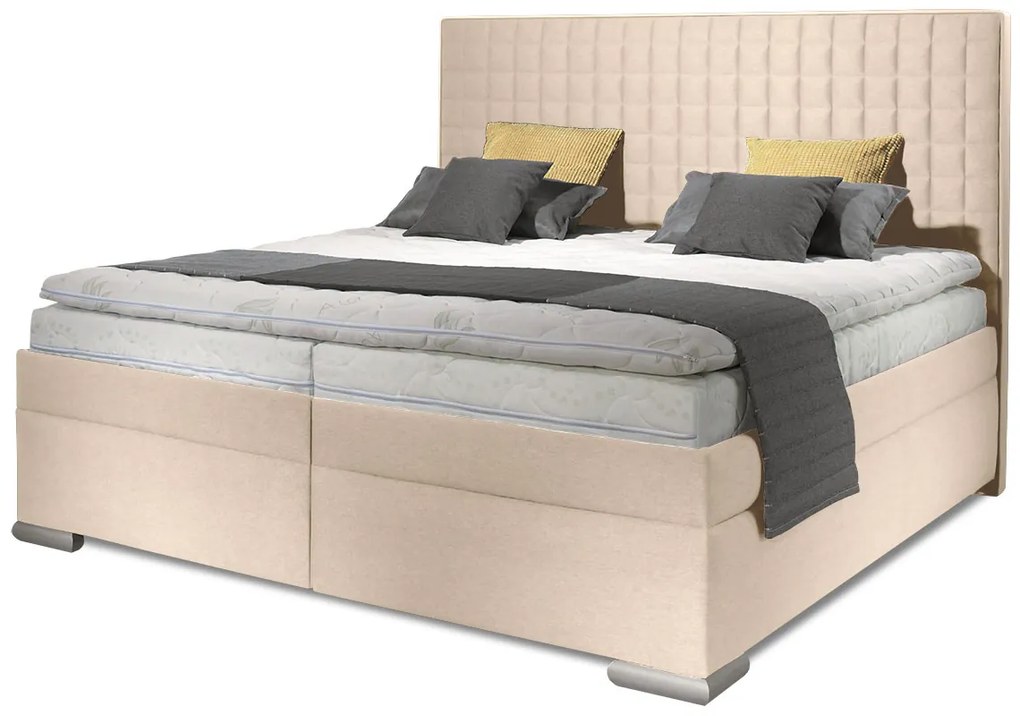 New Design Rialto Boxspring 180x200cm béžová ekokůže