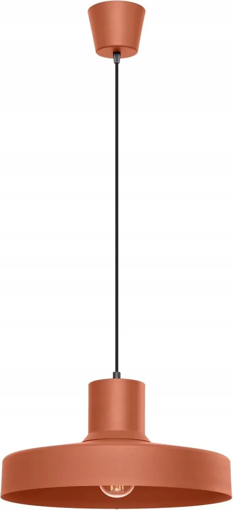 Závěsná stropní lampa nad stůl Bilo okrová červená Sollux SL.1706