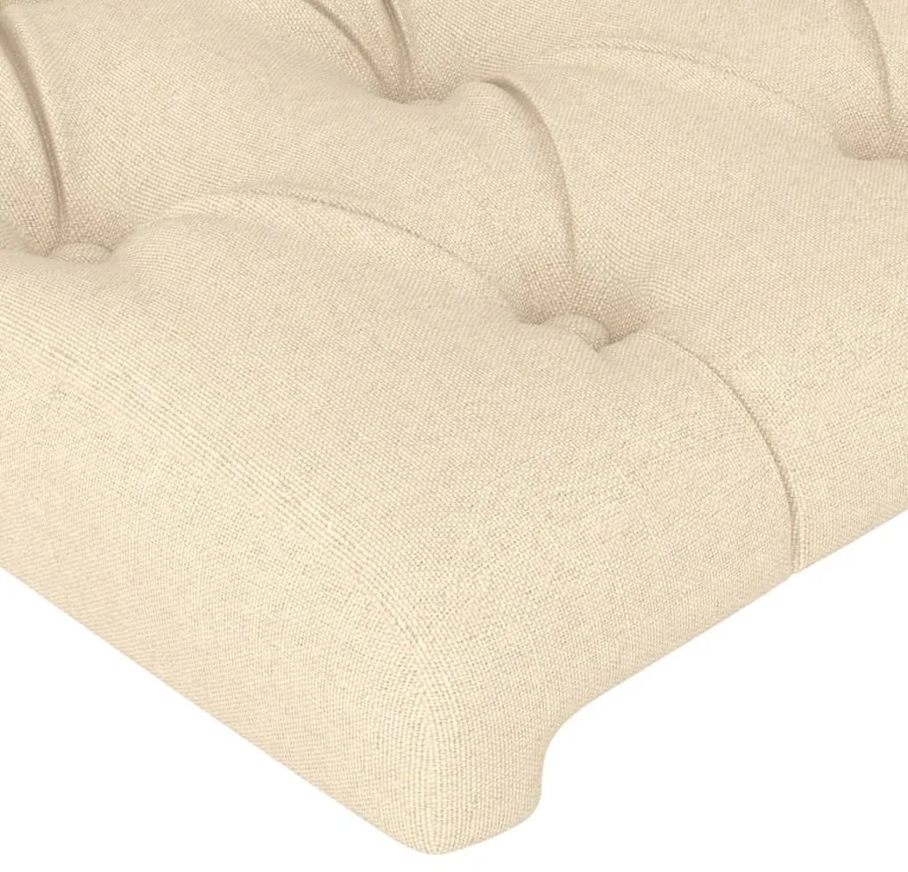 Čelo Postele Typu Ušák Krémové Textil Krémová - 103 x 16 x 78/88 cm