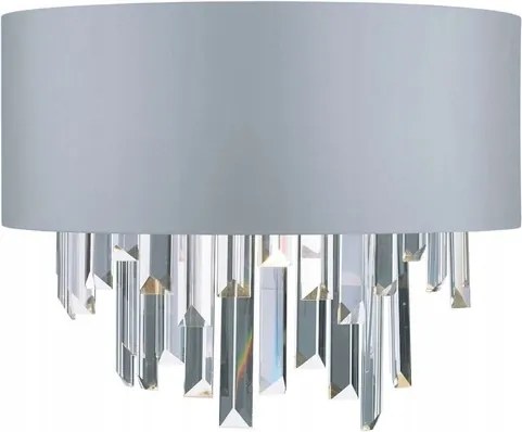 Nástěnná lampa s krystaly Halle HAL0939 Dar Lighting glamour šedá