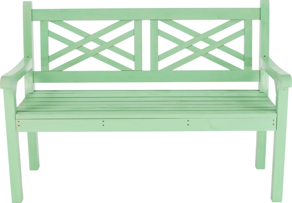 Dřevěná zahradní lavička, neo mint, 124 cm, FABLA