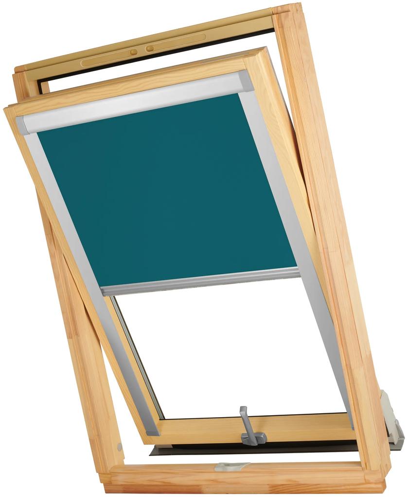 Dekodum Termoizolační roleta na střešní okno typu FAKRO 55x98 Barva látky: Wenge Silver, Barva profilu: Bílá