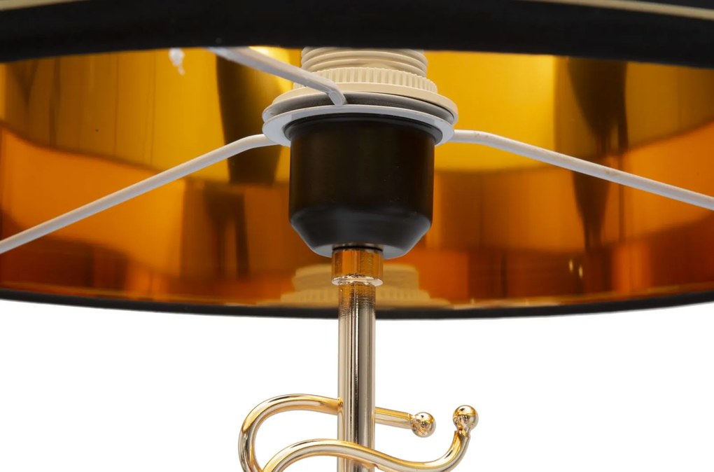 Stojací lampa Mauro Ferretti Stich, 40x164 cm, zlatá/černá