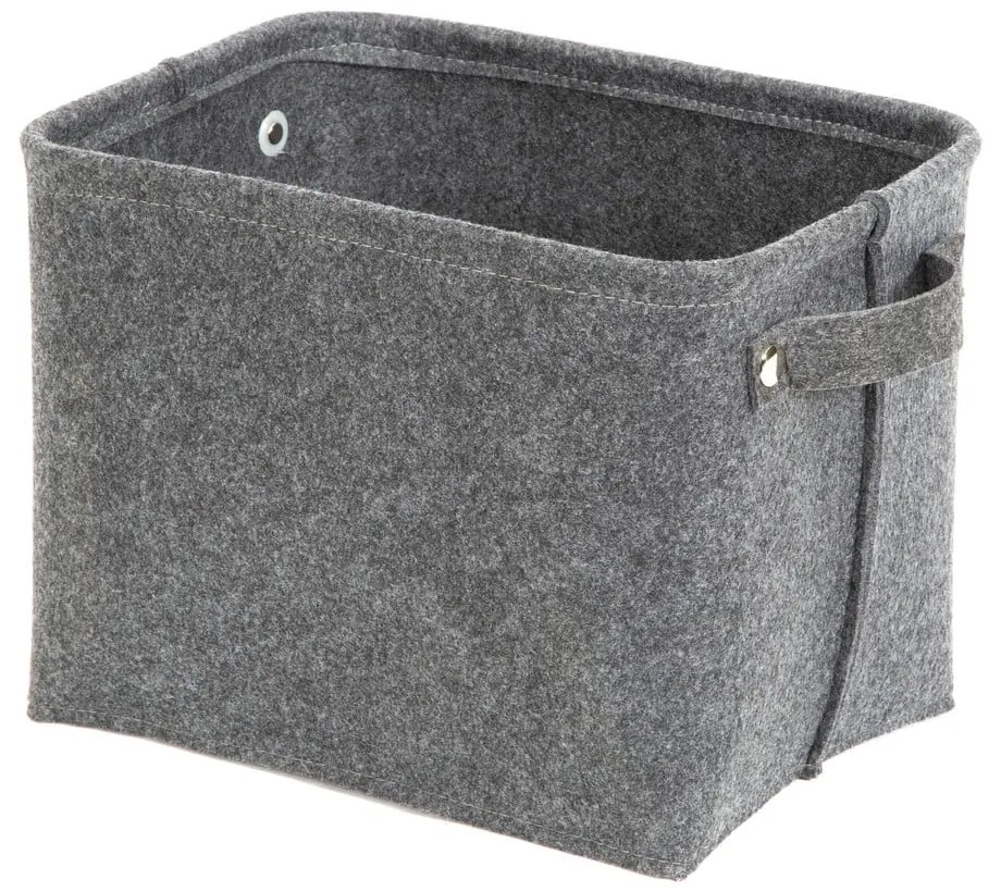 Šedý plstěný úložný košík Compactor Felt Basket, 29 x 24 cm