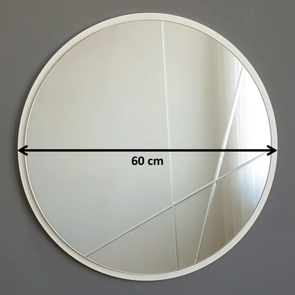 Kulaté nástěnné zrcadlo Lagas 60 cm stříbrné