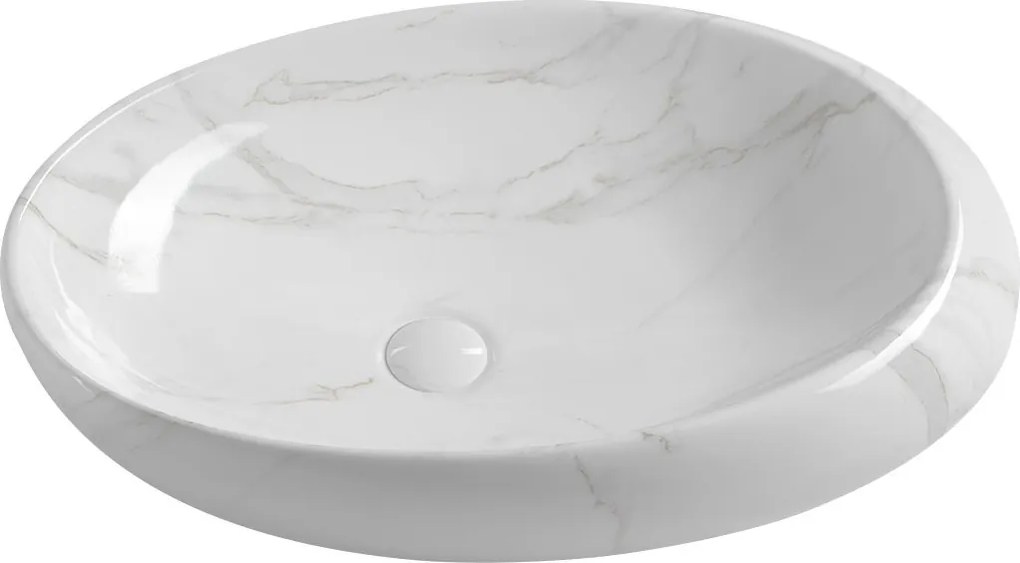 Sapho Sapho, DALMA keramické umyvadlo 68x16,5x44 cm, carrara, MM317