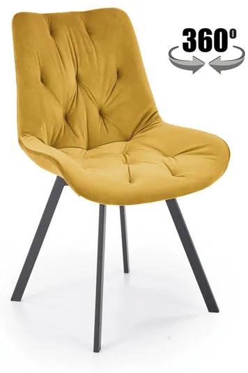 Halmar jídelní židle K519 barevné provedení hořčicová