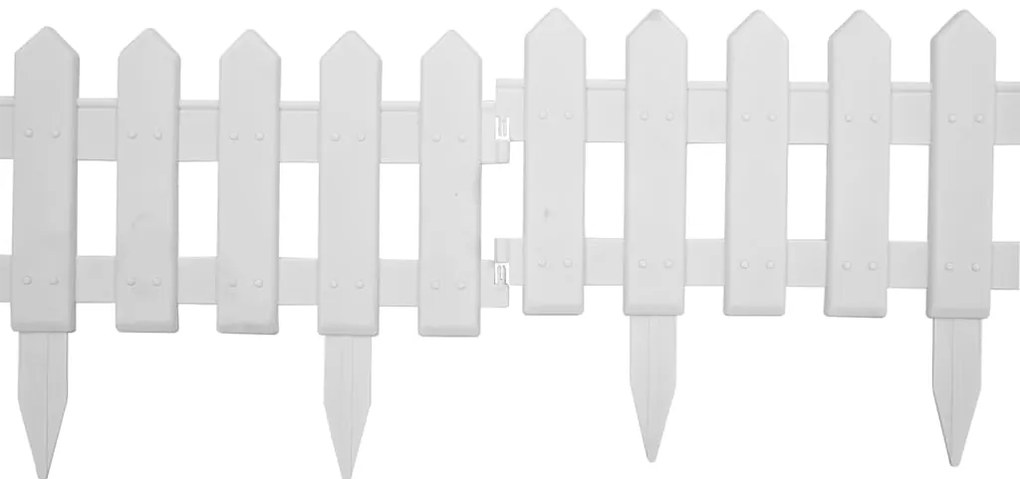 vidaXL Marketos Travní lemy 25 ks bílé 10 m PP