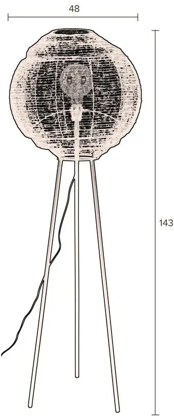 Stojací lampa ve zlaté barvě Meezan - Dutchbone