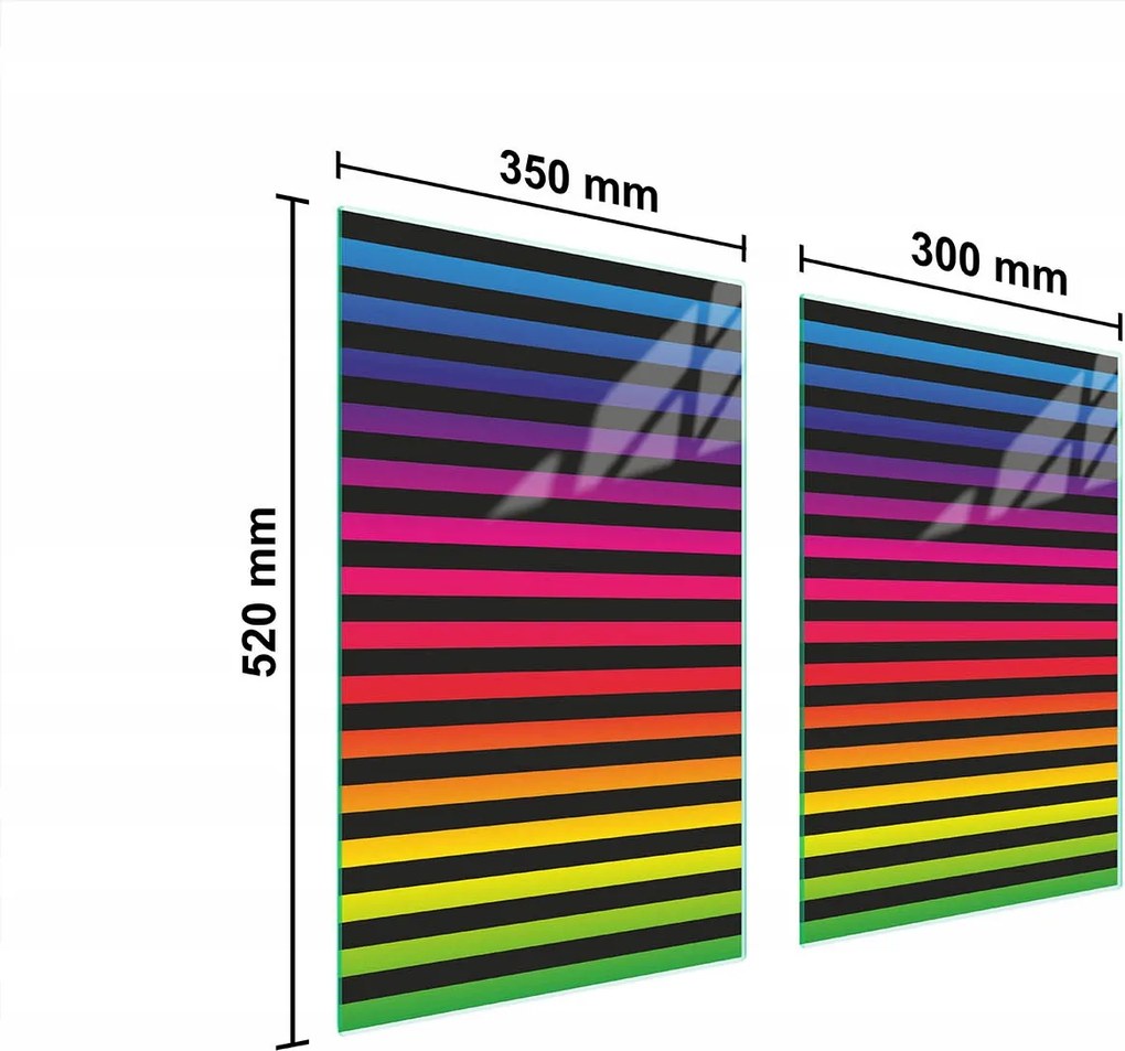Skleněná Ochranná Deska Do Kuchyně 65x52 Barevná