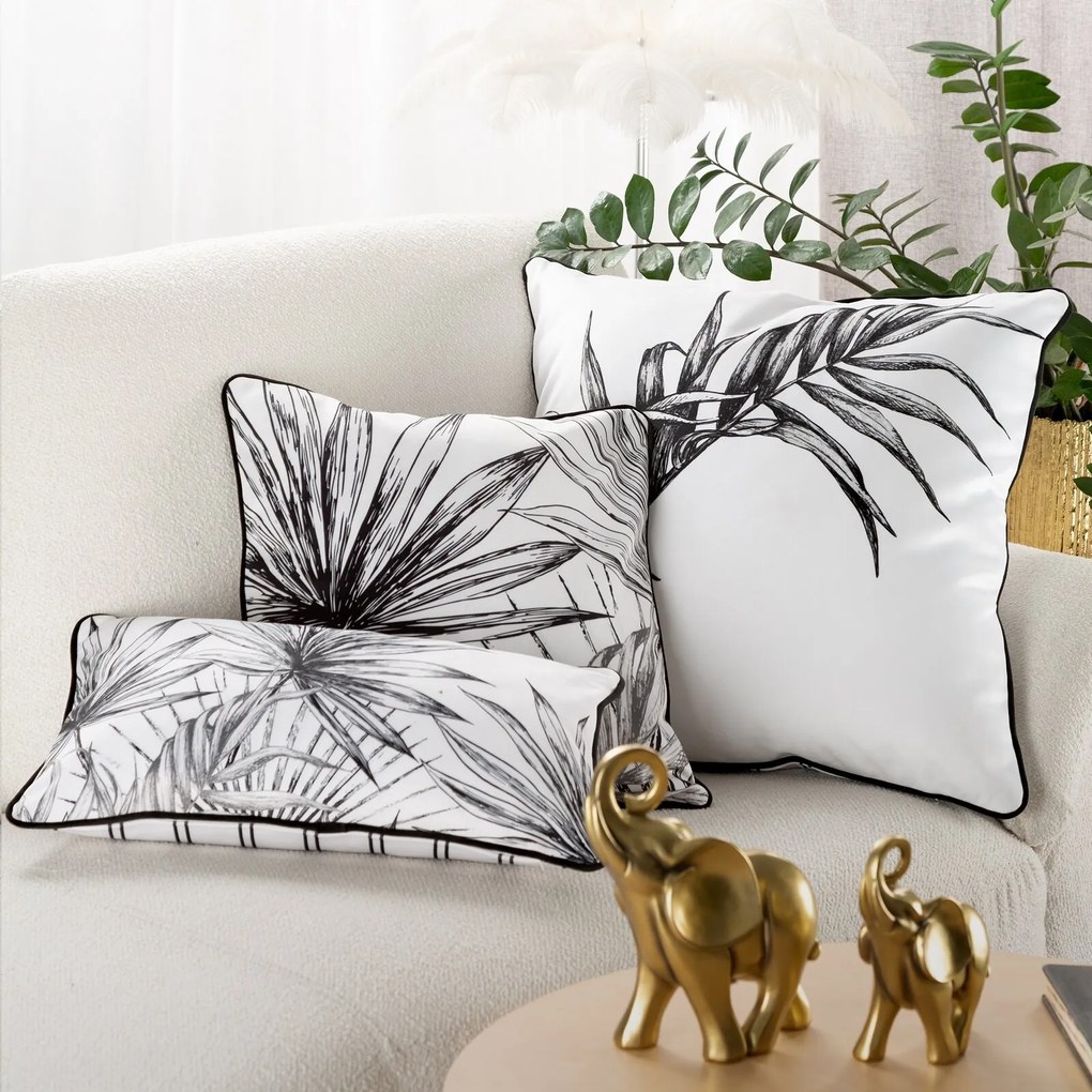DEKORAČNÍ POVLAK NA POLŠTÁŘ PREMIUM PALOMA 60X60 CM LISTY