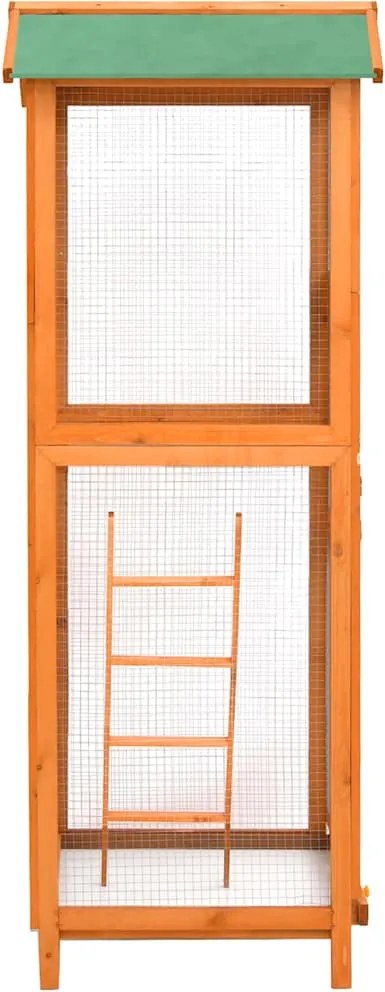 Ptačí klec 68 x 62 x 166 cm masivní jedle 171457