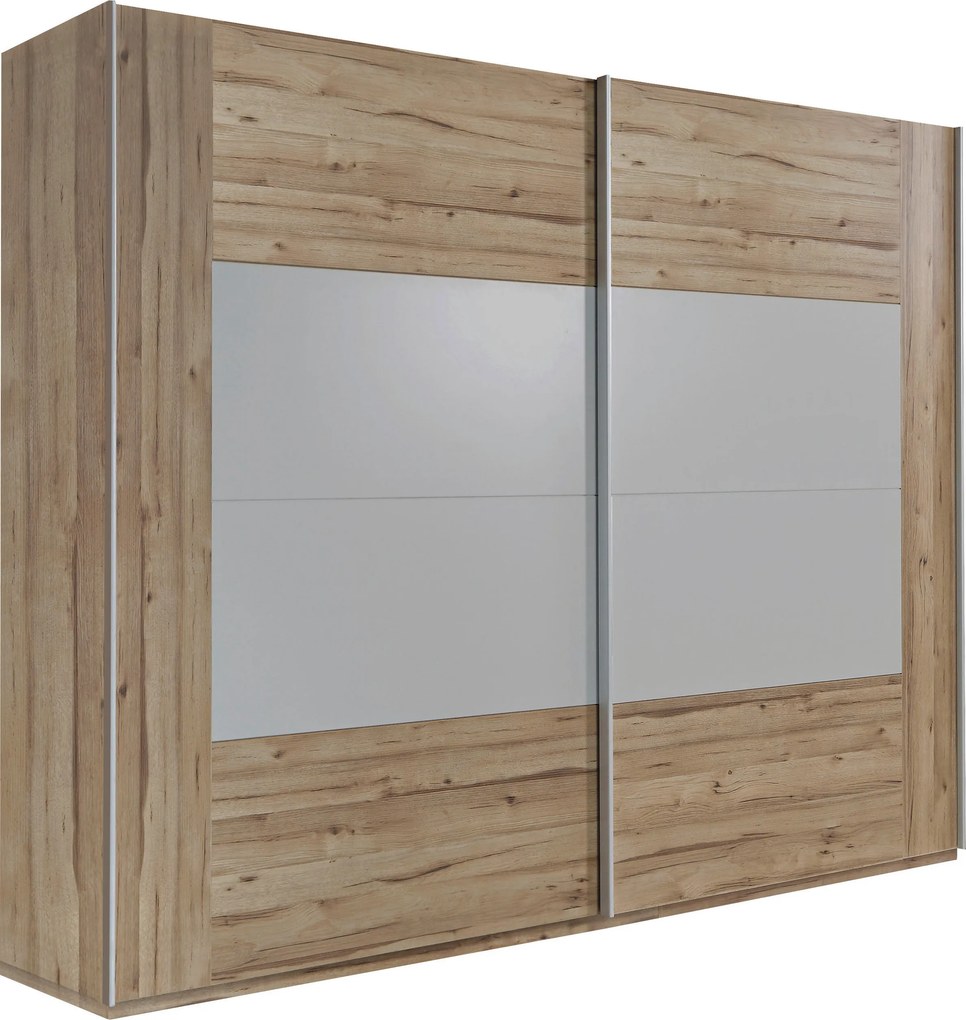 XXXLutz SKŘÍŇ S POSUVNÝMI DVEŘMI, šedá, dub artisan, 270/210/61 cm Ti'me - Šatní skříně - 000687018518