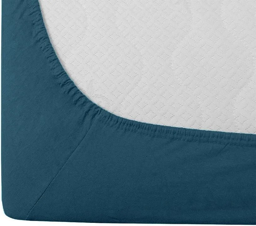 Jersey prostěradlo HIGHFIT petrolejové 200 x 220 cm