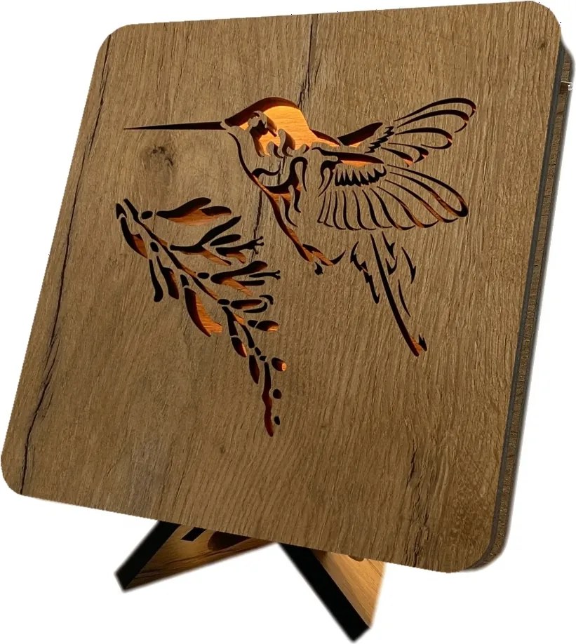 Li-Go "Kolibřík" lampa 19x19 cm provedení povrchu: jedle