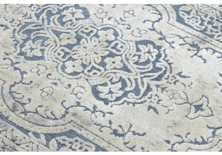 koberec Strukturální SOLE D3871 Ornament, rám ploché tkaní modrý / velikost 200x290 cm | krásné koberce cz