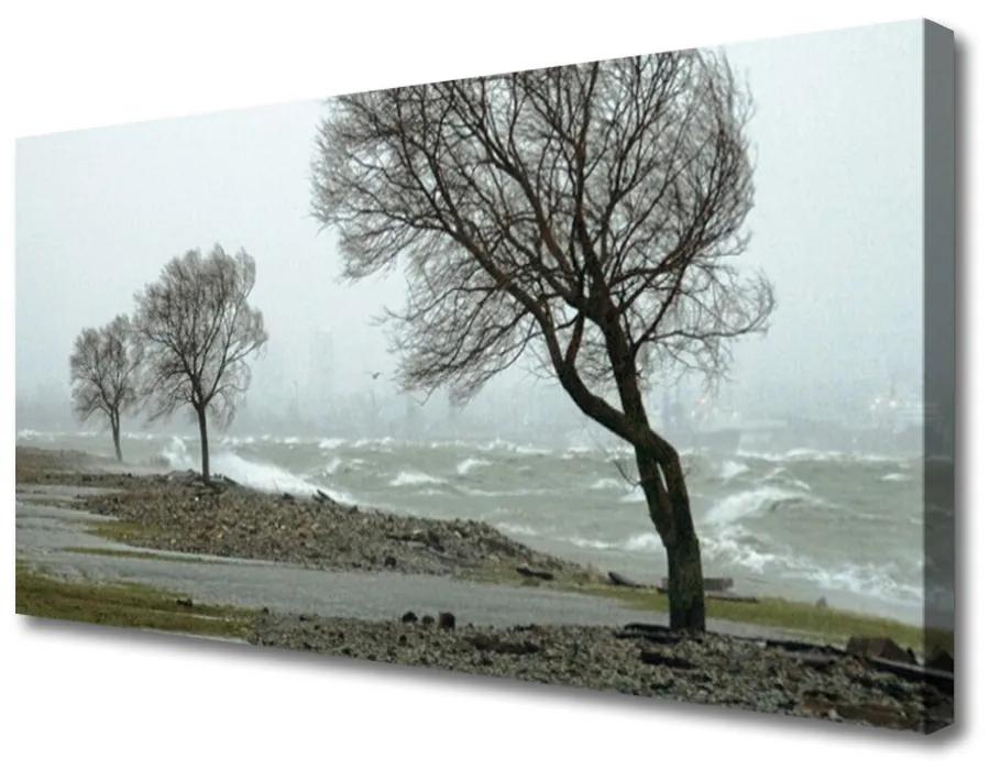 Obraz na plátně Moře Bouře Vlny 125x50 cm