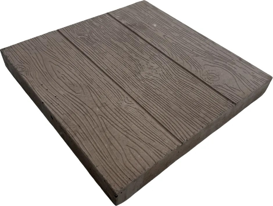 Báča Beton Plošná dlažba chodníková protiskluzová - Dřevo (40 x 40 x 5 cm) Barva: Tmavě hnědá, Objednávám: Metry čtvereční