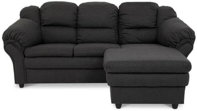 Nejlevnější nábytek Rohová sedačka CIRIAKO 1 ve tvaru L, tmavě šedá, pravá