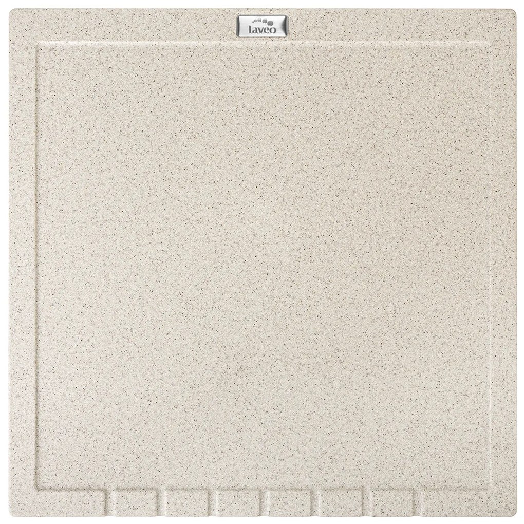 Laveo Halvo, granitový odkapávač 350x350x25 mm, béžová, LAV-OBA_401T