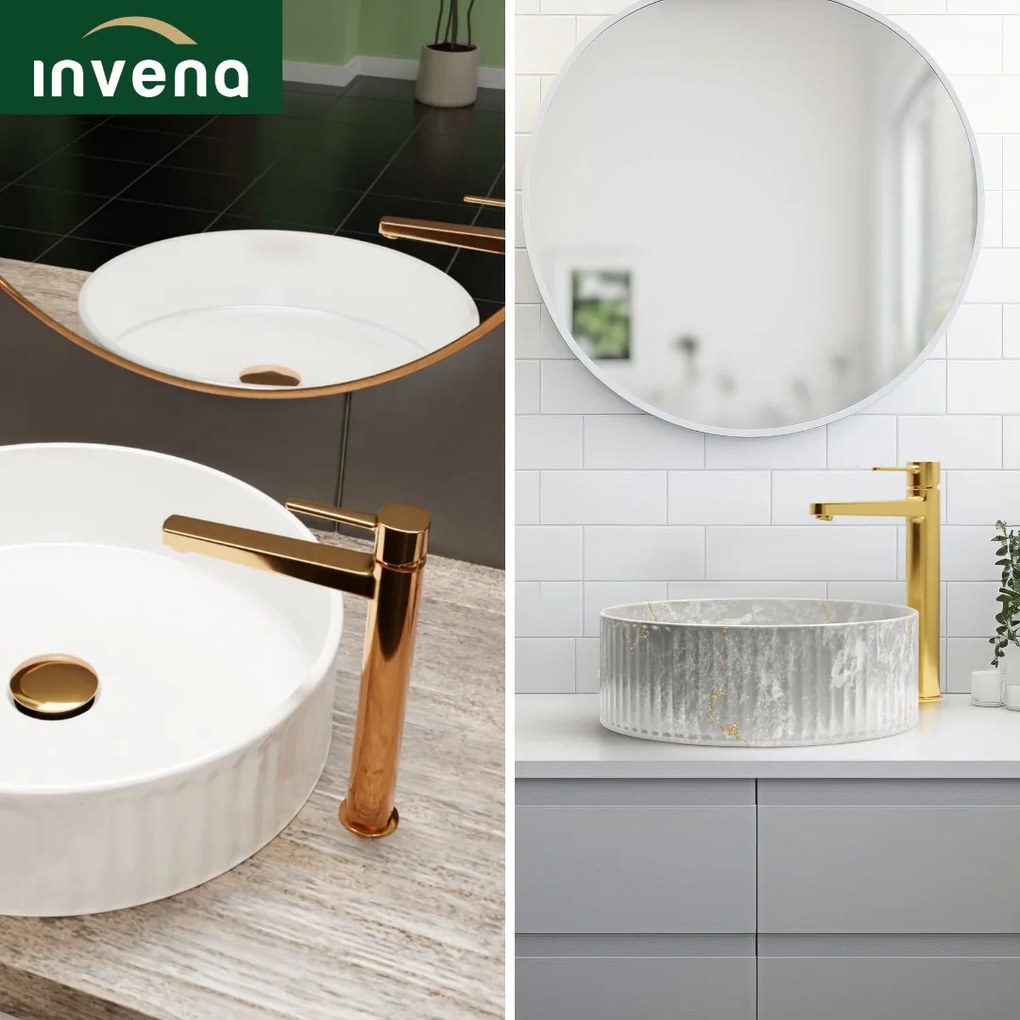 Invena Glamour Trend, vysoká umyvadlová baterie, zlatá lesklá, BU-02-W09-V Leták: https://cloud.invena.pl/s/nnXaZKg3crBrRkz/download?path=%2FPliki%20do%20strony%20www%2FBU-02-W09-V/Inne/BU-02-W09-V-ulotka-PL…