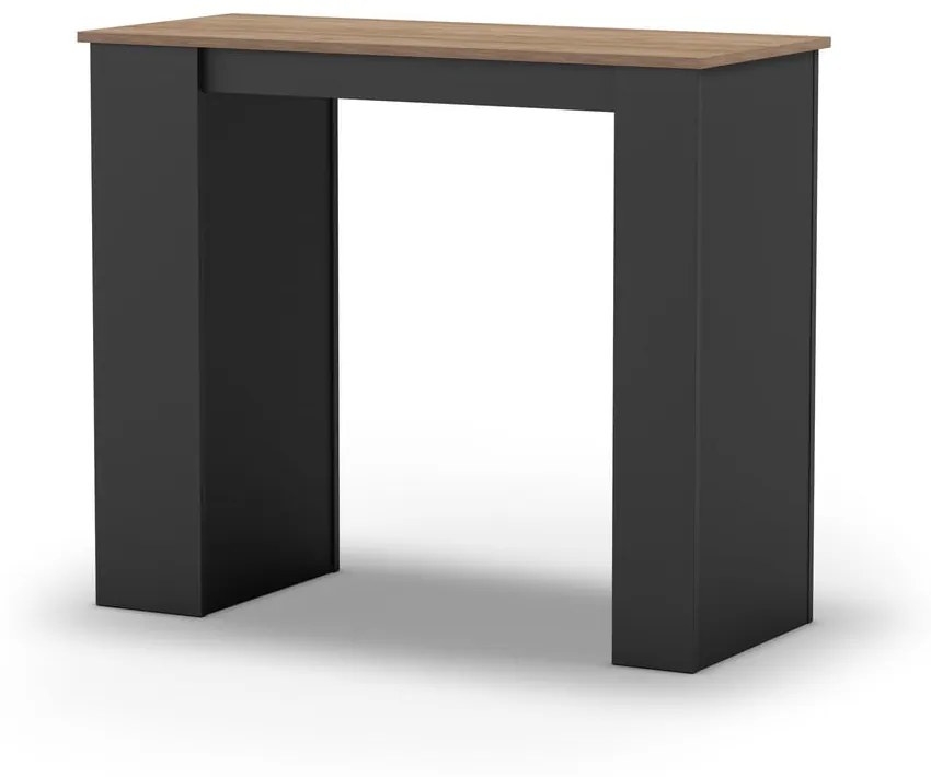 Barový stůl s deskou v dubovém dekoru 47x120 cm Peru – Marckeric