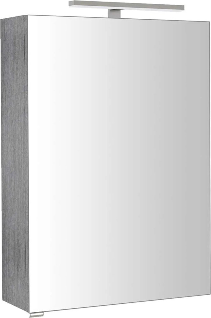Sapho Riwa - Zrcadlová skříňka s LED osvětlením 50x70x17 cm, dub stříbrný RIW050-0011