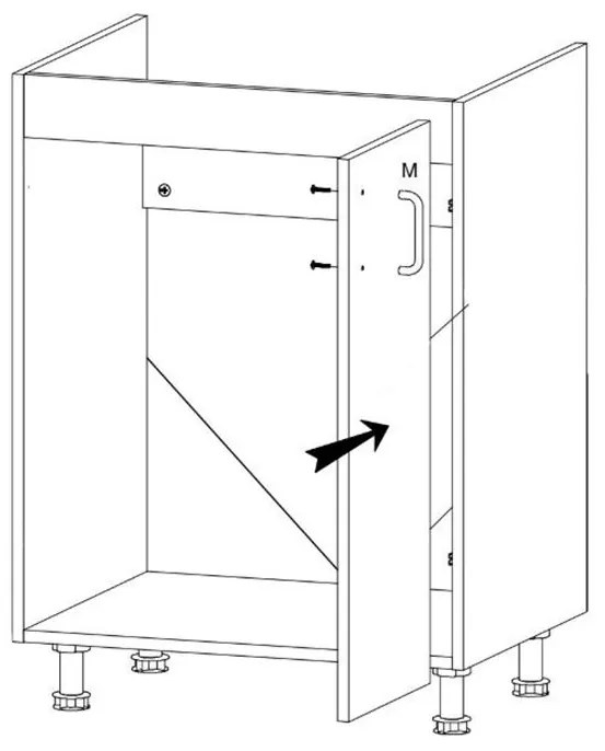 Kuchyňská linka Aspen B | 340 cm | bílá lesk