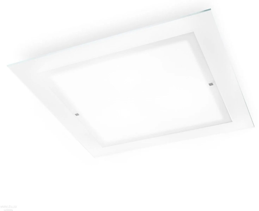 Linealight 71692 Luminosa_S, stropní čtvercové svítidlo ze skla, 3x20W E27, 63x63cm