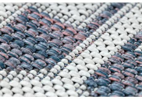 koberec SISAL SION aztécký 3007 ploché tkaní modrý / růžový / ecru velikost 160x220 cm | krásné koberce cz