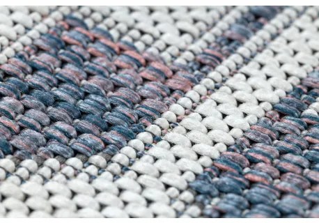 koberec SISAL SION aztécký 3007 ploché tkaní modrý / růžový / ecru velikost 200x290 cm | krásné koberce cz