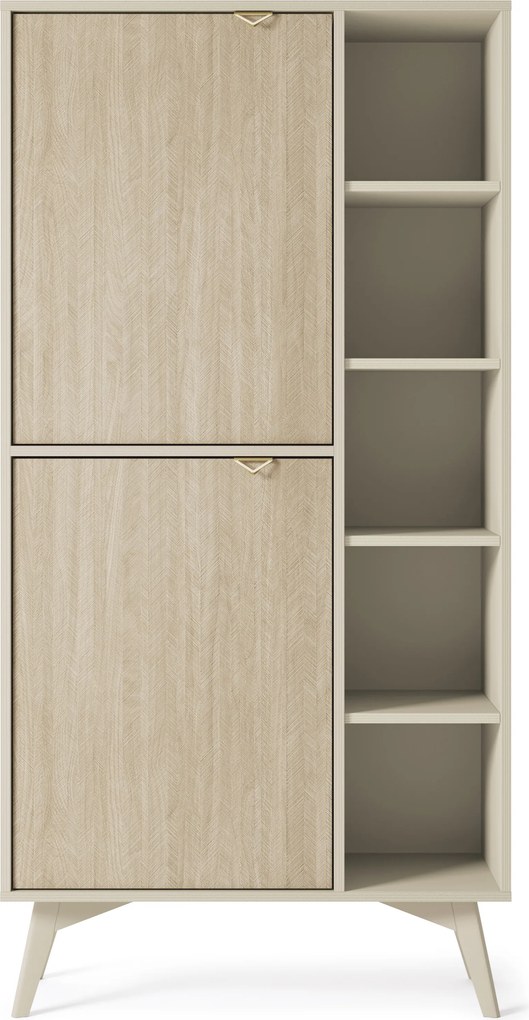PSK Regál NATURAL, Písková/Scandi 80 cm
