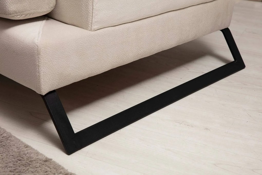 Designová rohová sedačka Heimana 308 cm ecru - pravá