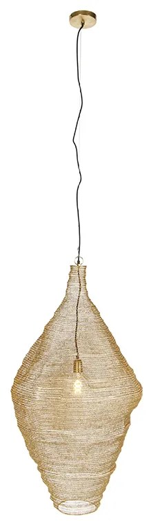 Orientální závěsná lampa zlatá 60 cm - Nidum L.