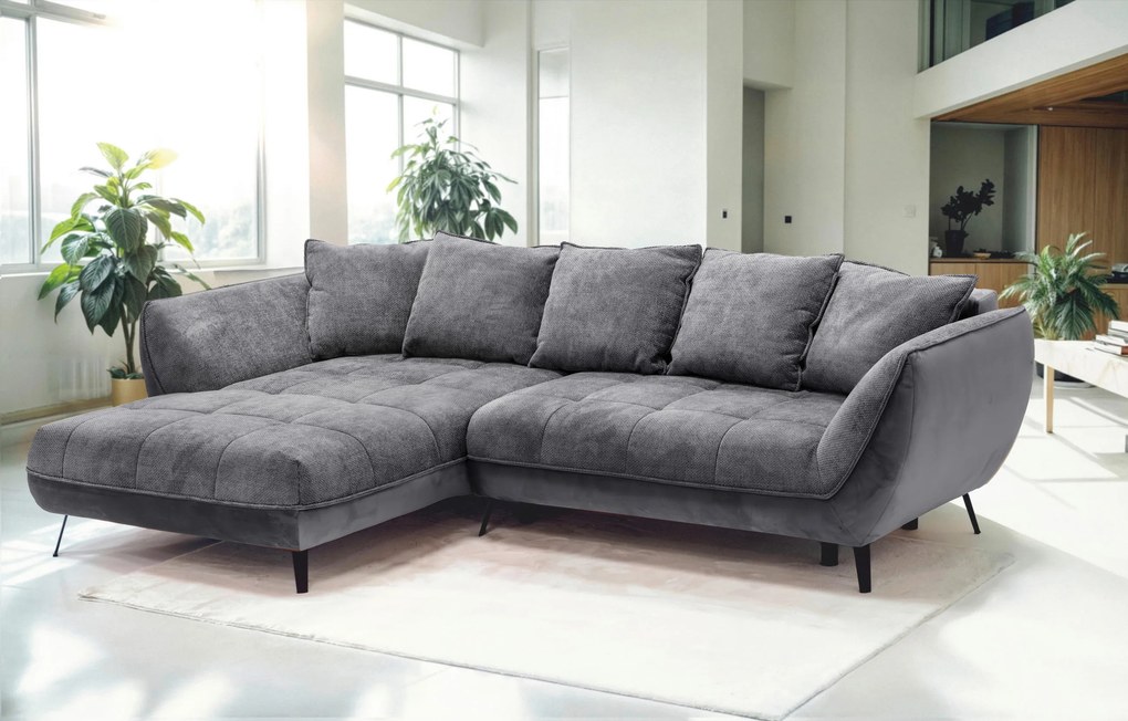XXXLutz ROHOVÁ SEDAČKA, textil, barvy grafitu, šedá MID.YOU - Sedací soupravy - 000694008407