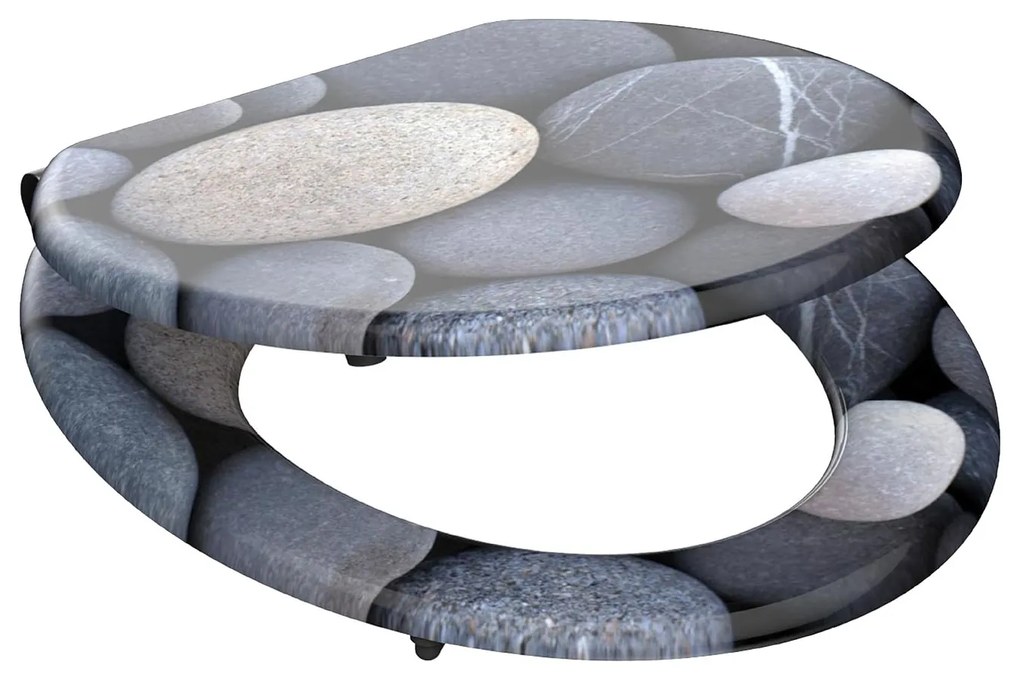 Eisl Sanitär WC prkénko MDF Soft Close Grey Stones 80130