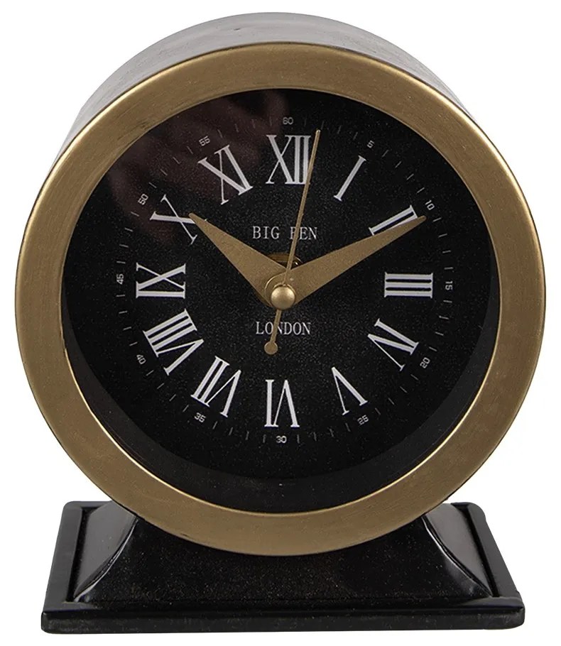 Černozlaté antik stolní hodiny Big Ben London - 12*6*14 cm / 1*AA