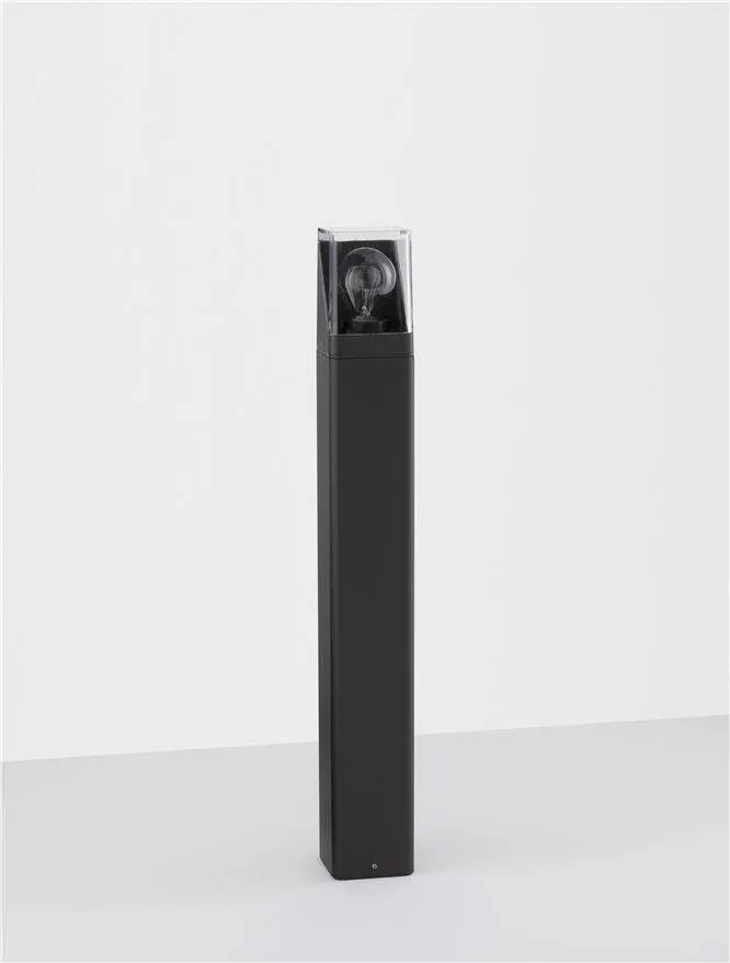 NV 9492750 Venkovní sloupkové svítidlo SELENA antracitový hliník a čirý akryl E27 1x12W 220-240V bez žárovky IP65 - NOVA LUCE