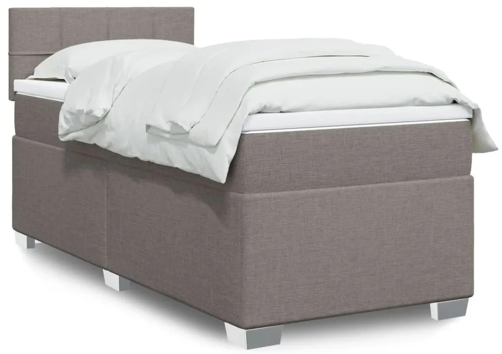 Box spring postel s matrací taupe 80x200 cm textil 3288019