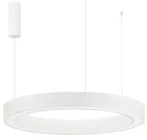 LED lustr Morbido 80 bílé s dálkovým ovládáním