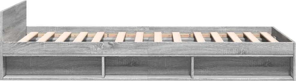 Rám postele se zásuvkou šedý sonoma 100x200 cm kompozitní dřevo 3280795