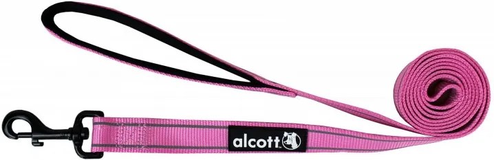 Alcott reflexní vodítko pro psy, růžové, velikost S